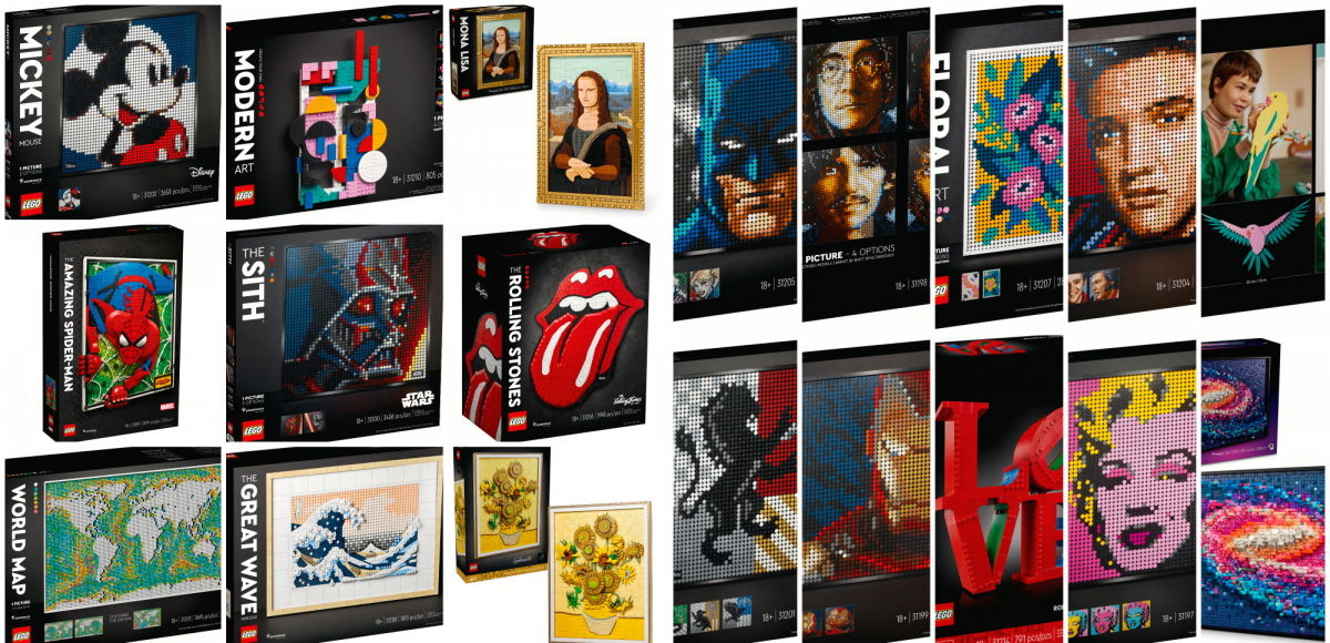 Alle LEGO Art-sets die ooit zijn uitgebracht - Brickyes